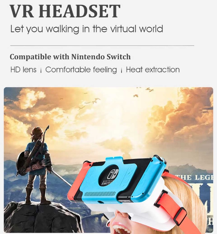 VR Headset for Nintendo Switch & Switch OLED 3D VR (Virtual Reality ...