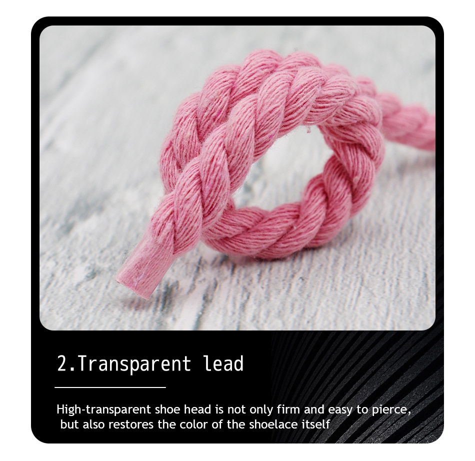 8 Color Round High Quality Polyester Cotton Thick Rope Laces 0.8cm Wide ...