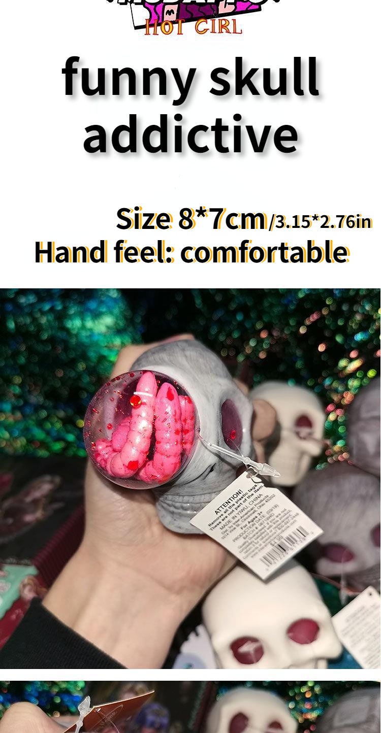 Skull Gothic Squeeze Skeleton Toy Decompression Vent Knead ...