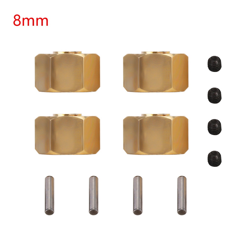 4PCS Metal Brass Heavier Wheel Hex Hub 8/9/10MM for 1/10 RC Crawler Axial SCX10 90046 RR10 RGT ...