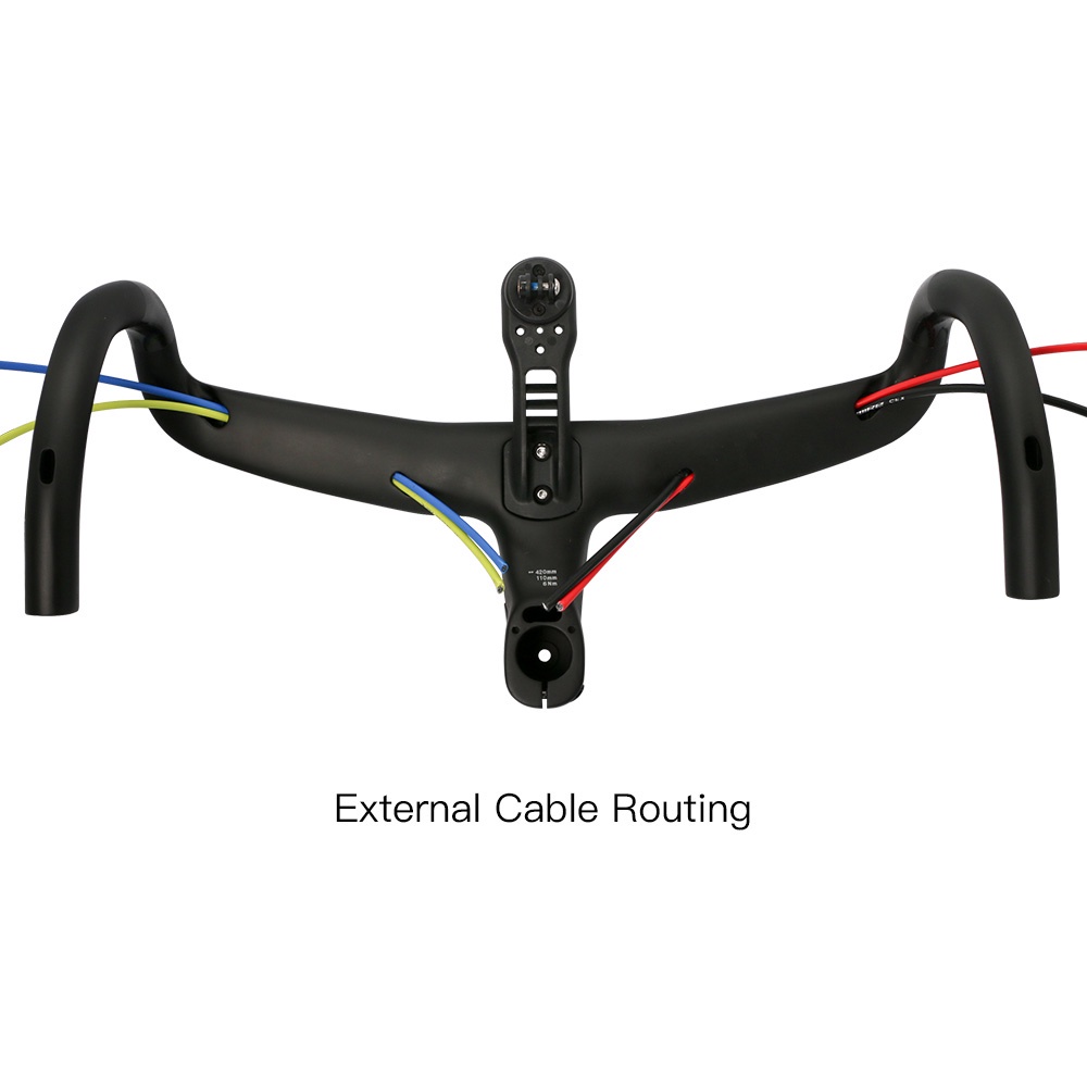 T1000 Carbon Fiber Bike Integrated Handlebar Internal/External Cable ...