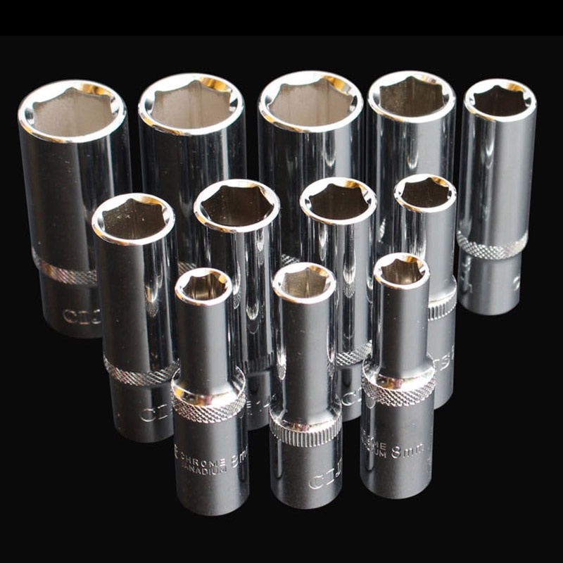 Hex Application Versatile Drive Part 1/4" Drive Socket Set Long Deep 4 ...