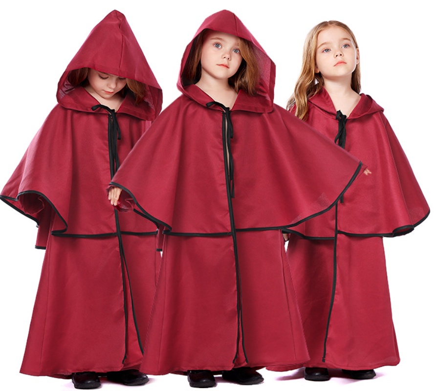 Kids Renaissance Medieval Friar Monk Death Sorcerer Cosplay Costume ...
