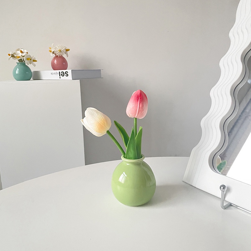 Ceramics Flower Vases Mini Hydroponic Vase Desk Nordic Modern Vase ...