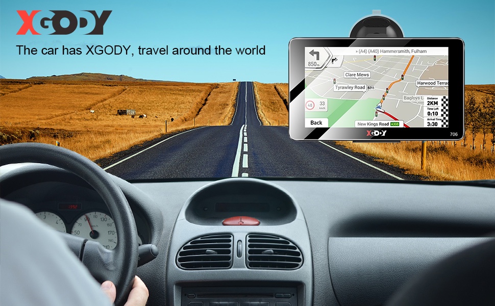 XGODY 2023 Newest 706F 7" GPS Navigation For Car Truck IPS Touch Screen ...