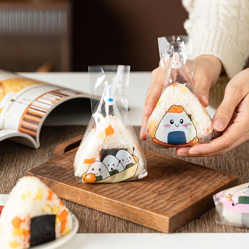100PCs Japanese triangle rice ball packaging bag special sushi mold ...