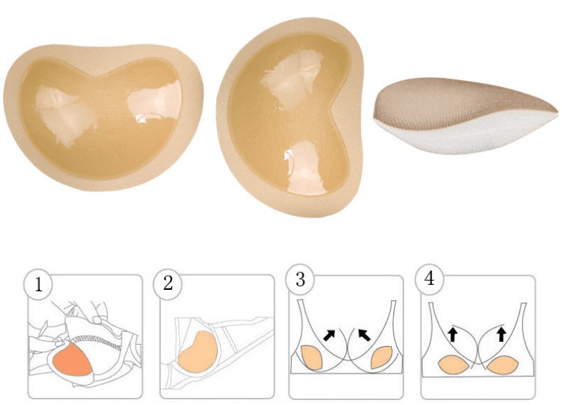 Reusable Push Up Nipple Pad Bra Stickers Thickened Breast Enhancement Sponge Invisible Bikini