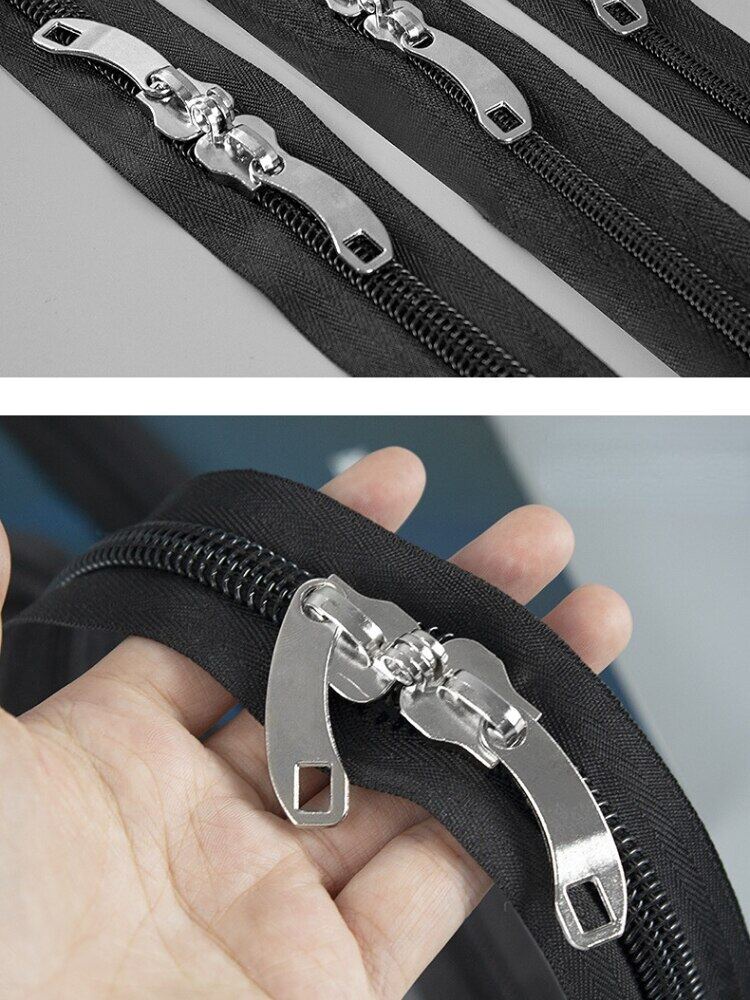 5 # 8 # 10 # Silver Zipper Sliders Pulls Lock Hole A Pair Of Left And ...