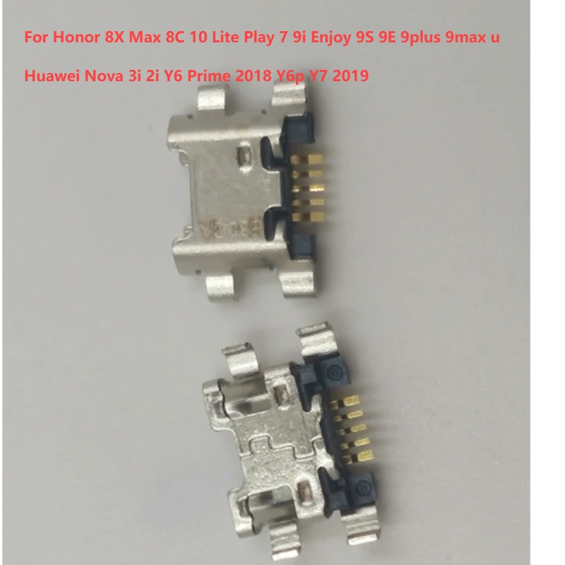 5-100pcs Charging Pin Port Connector For Honor 8X Max 8C 10 Lite Play 7 ...