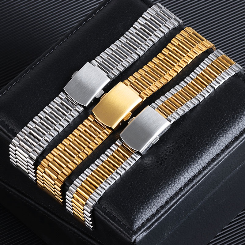 Solid Thin Metal Strap Stainless Steel Watch Band 10mm 12mm 14mm 16mm ...