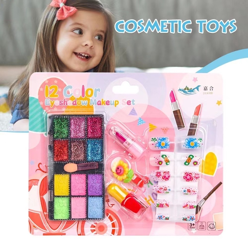 New Kids Cosmetics Sets Girls Makeup Toys Eyeshadow Nail Polish Beauty ...