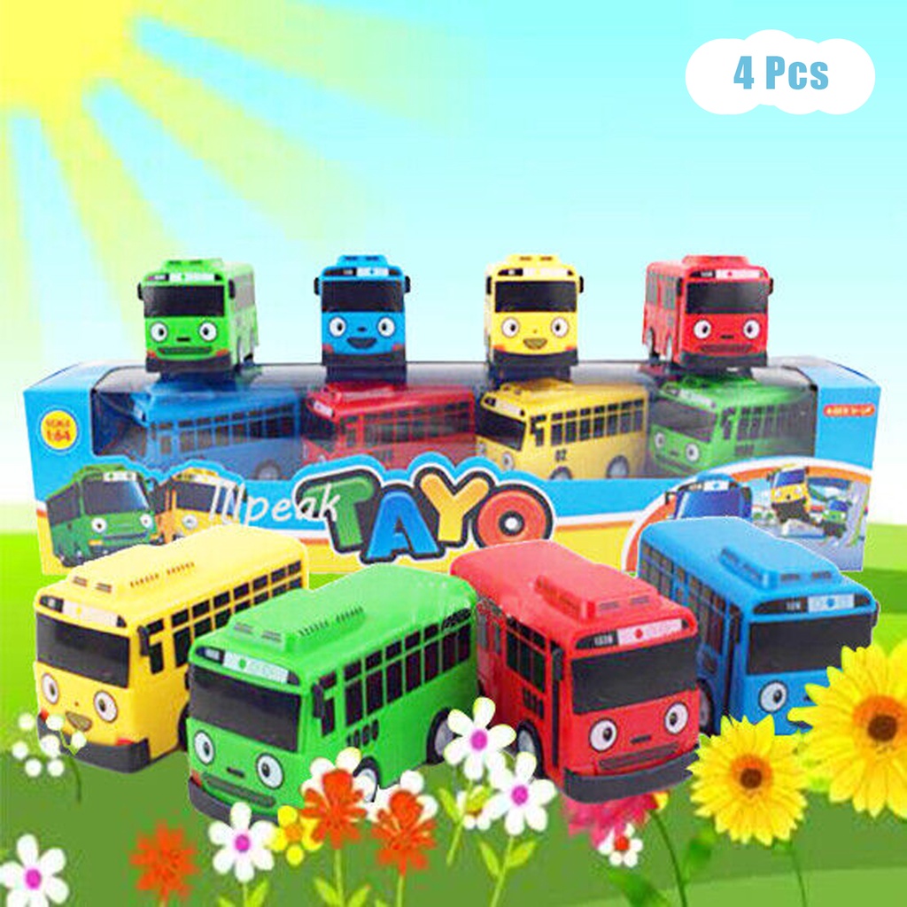 4pcs TAYO The Little Bus Friends Special Cars Toys Tayo Rogi Gani Rani ...