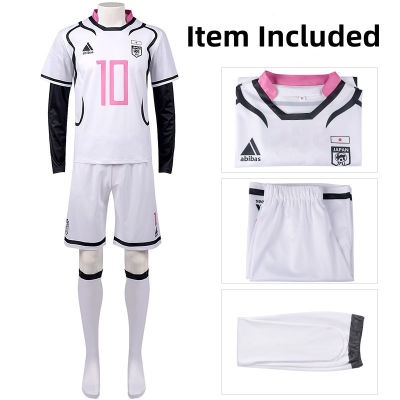 Blue Lock Anime Cosplay Costume Wig Sae U20 Football Soccer White Team ...