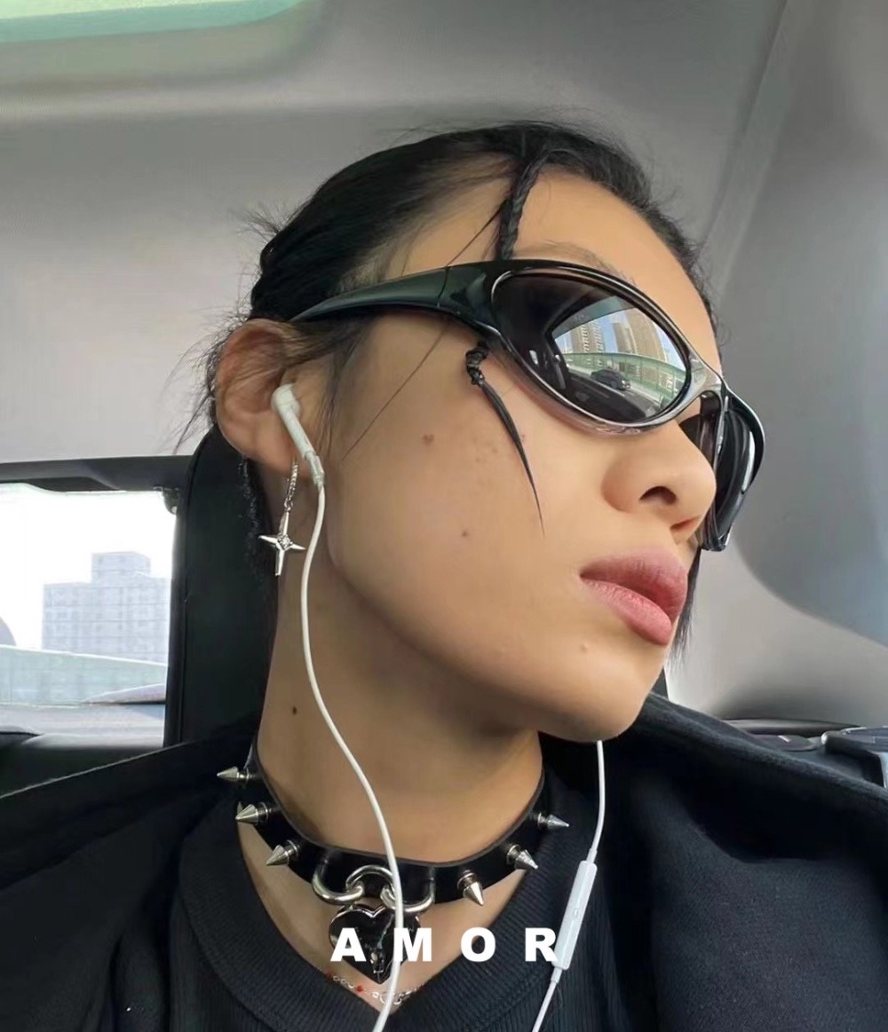 Y2K Cyberpunk personality glasses in stock color sunglasses cycling ...