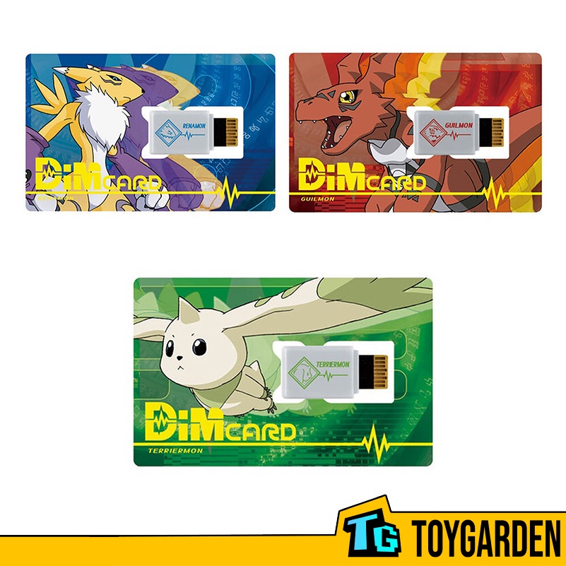 Bandai Dim Card EX2 Digimon Tamers Renamon I Guilmon I Terriermon ...