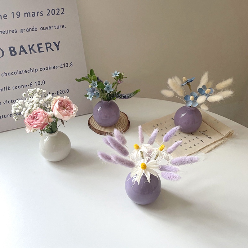 Ceramics Flower Vases Mini Hydroponic Vase Desk Nordic Modern Vase ...