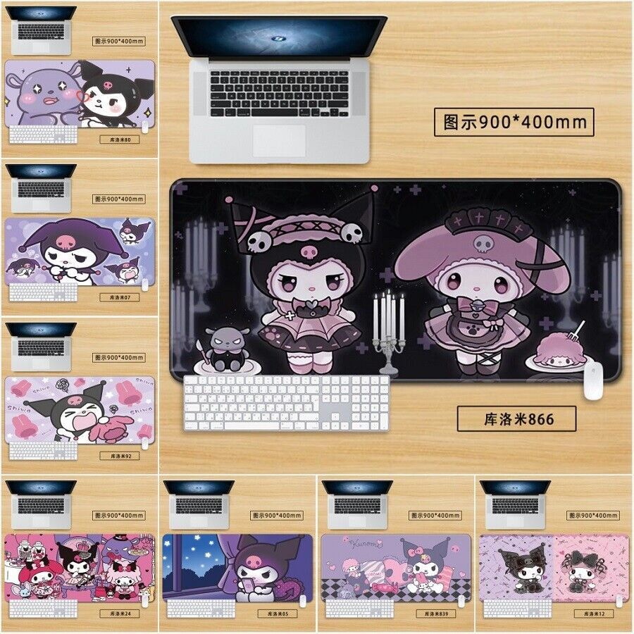 Anime Kuromi Mouse Pad Desk Mat Cute Thickened Large Game Mouse Mat 400 ...