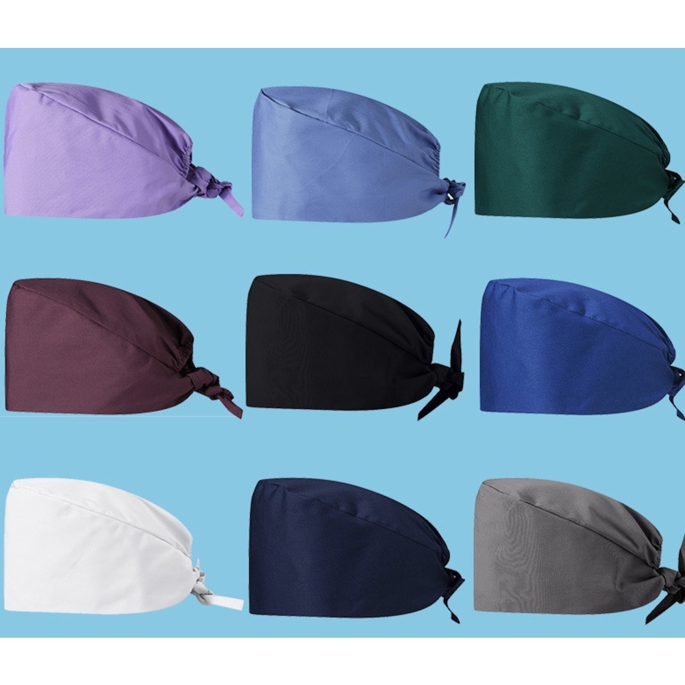 Doctor Surgical Cap Male Dental Light Blue Nurse Female Elastic ...