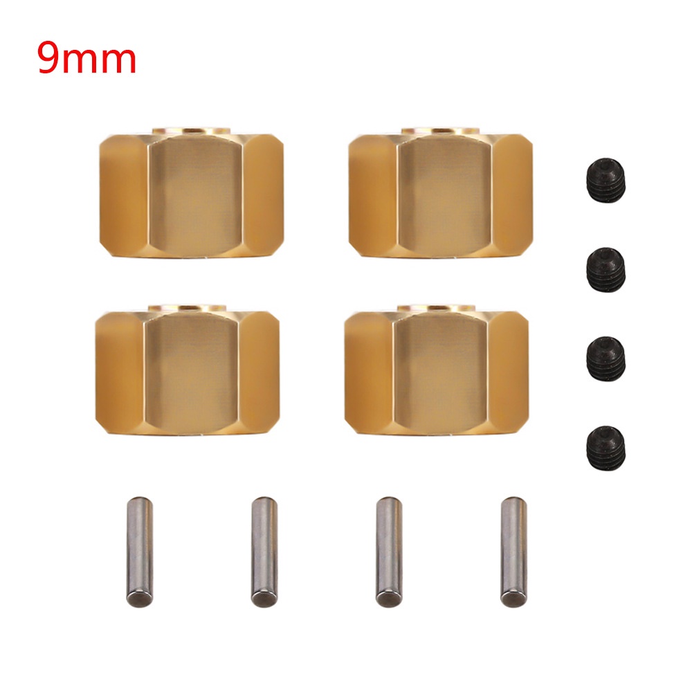4PCS Metal Brass Heavier Wheel Hex Hub 8/9/10MM for 1/10 RC Crawler ...