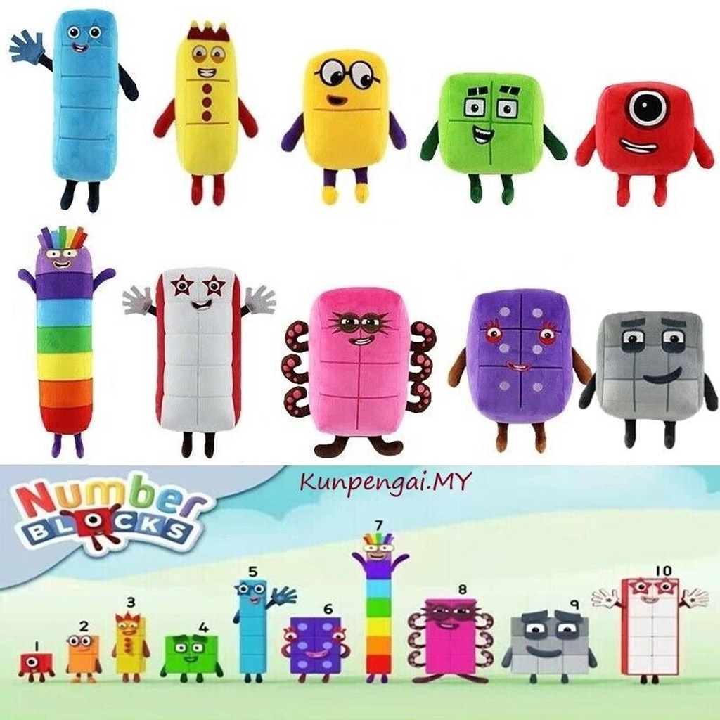 New Cartoon Numberblocks Plush Doll Educational Stuffed Toys Number ...