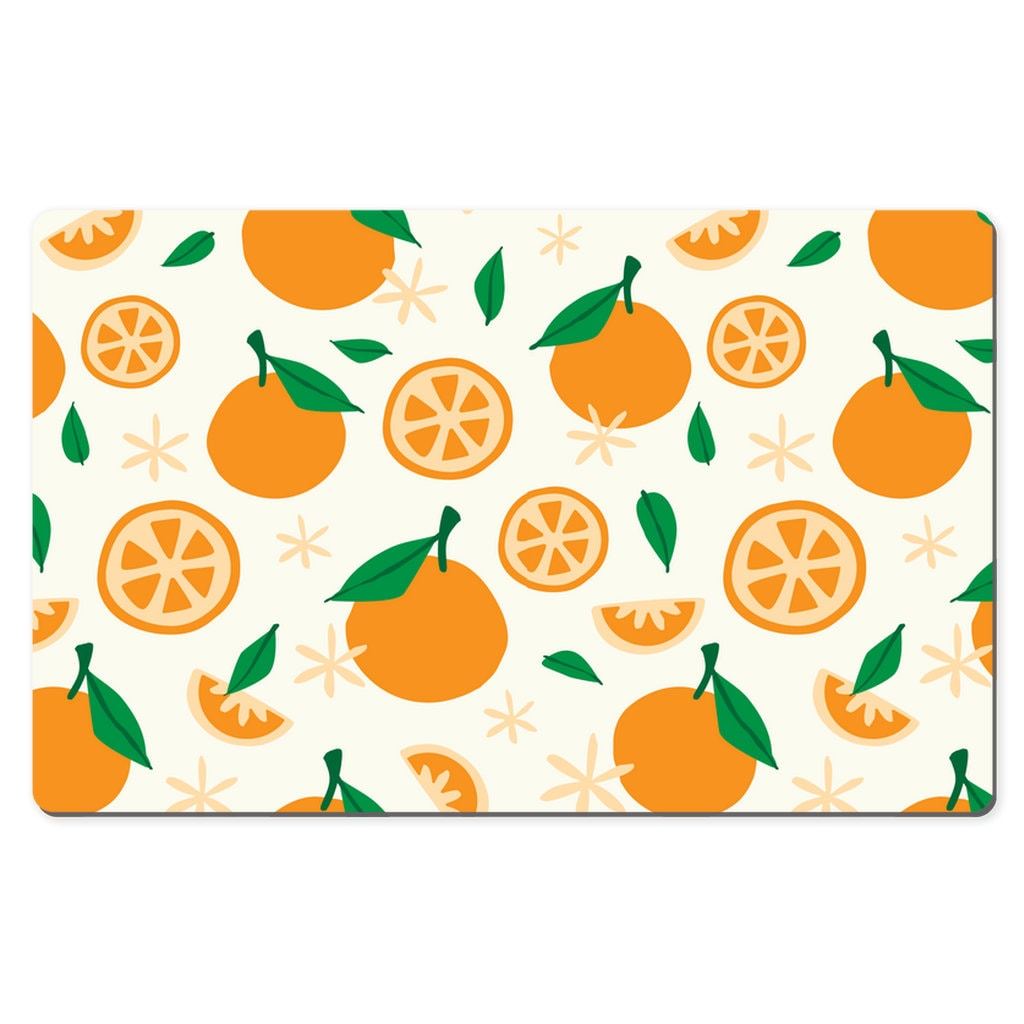 Cute Orange Fruit Kawaii Desk Mat - Large Desk Pad Office Desk ...