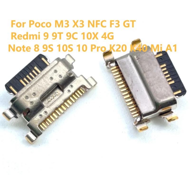 1pcs Charging Port Pin For Poco M3 X3 NFC F3 GT Redmi 9 9T 9C 10X 4G ...
