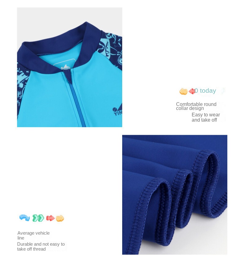 Yingfa Kids Combinaison Natation Surf Wetsuit Long Sleeve Spearfishing ...