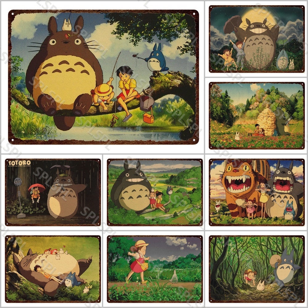2024 My Neighbor Totoro Anime Cartoon Metal Print Plates Miyazaki ...