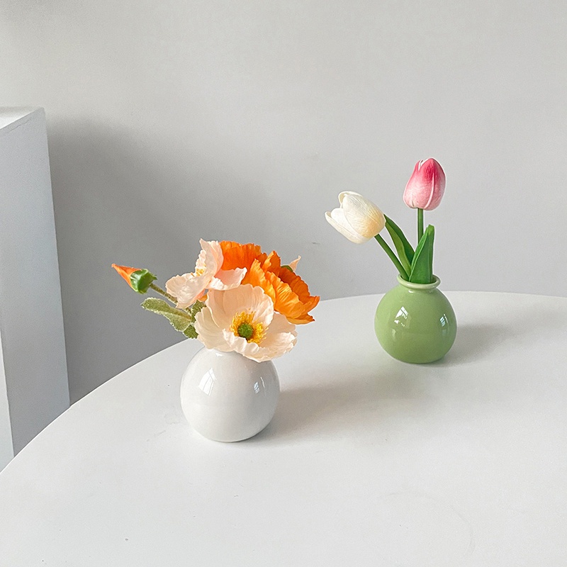 Ceramics Flower Vases Mini Hydroponic Vase Desk Nordic Modern Vase ...