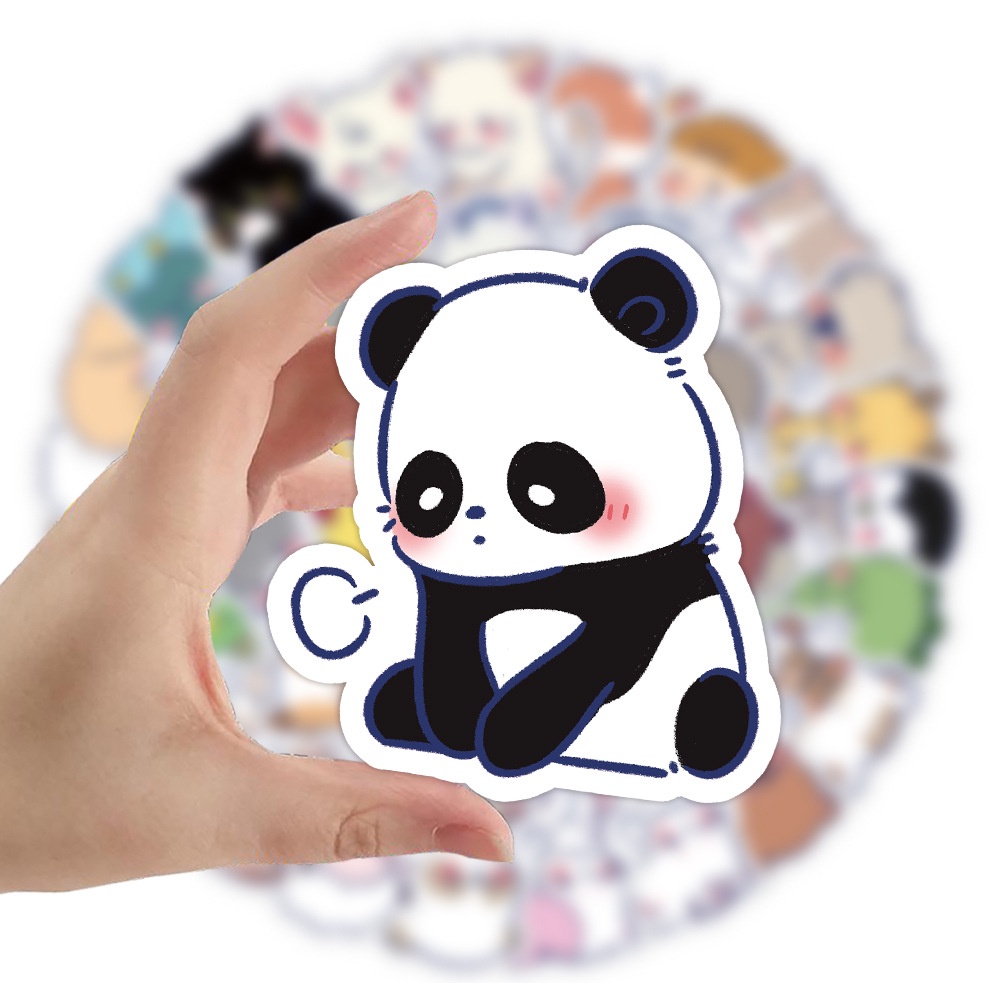 60sheets/set Stickers Sighing Baby Animals Stickers Cute Hand Account ...