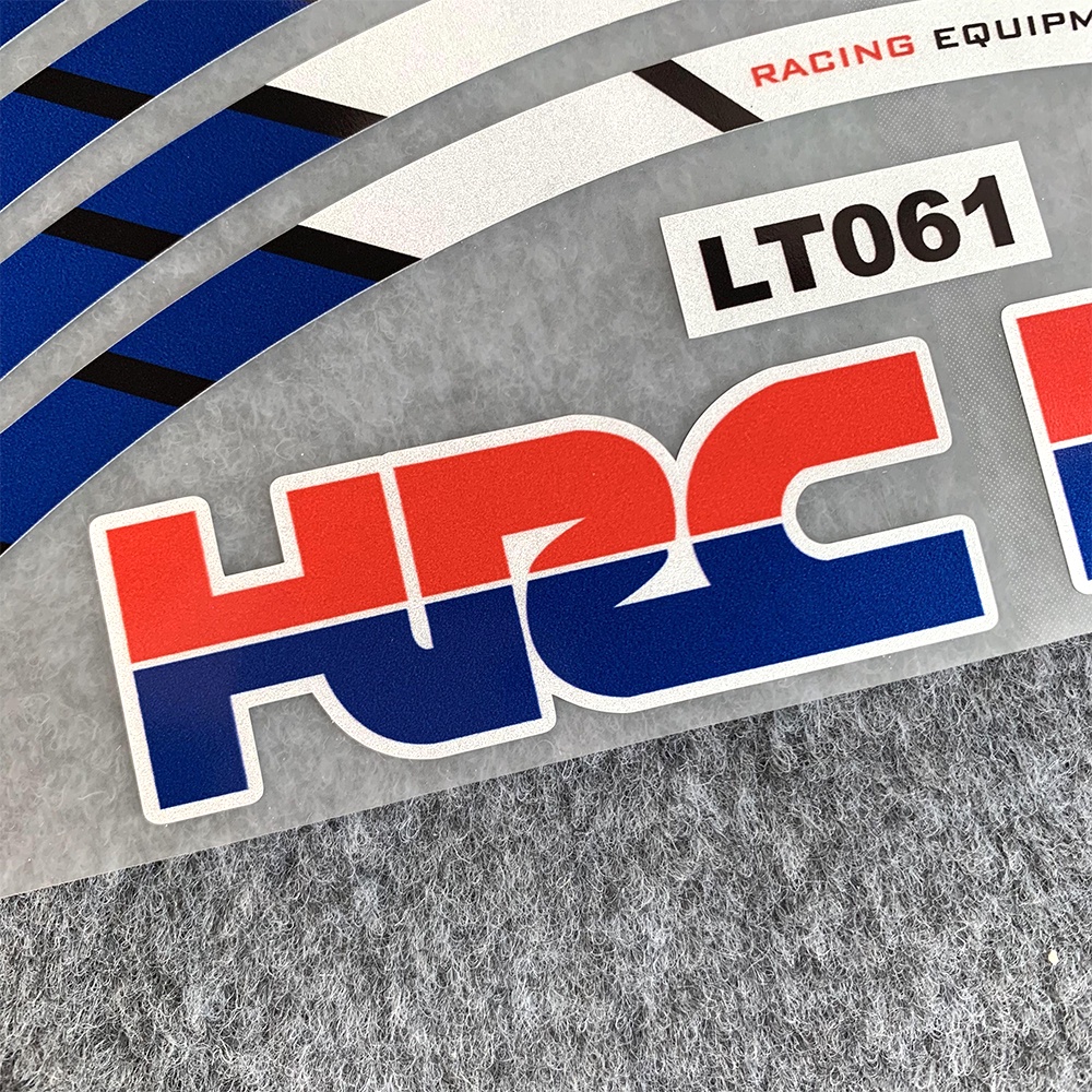 16PCS 17 inch Honda HRC Reflective Motorcycle Wheel Hub Stickers for ...