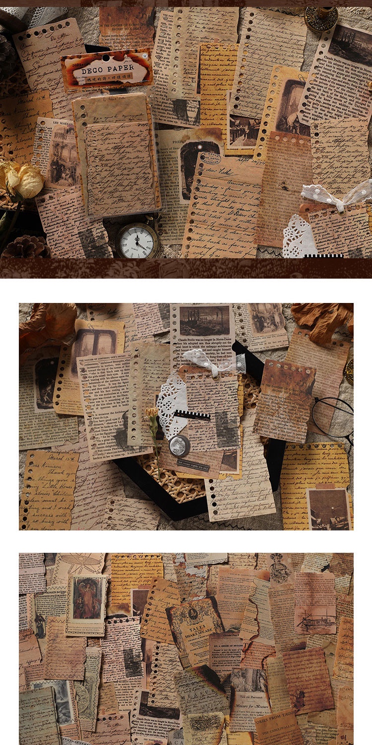 Journamm 30pcs/pack Burning Style Materials Paper DIY Scrapbooking Deco ...