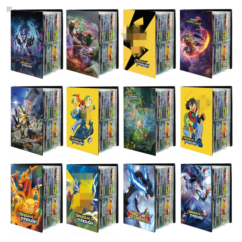 Pokemon Card Bag 240 Sheets Pokemon Card Storage Bag Metal Gold Vmax GX ...