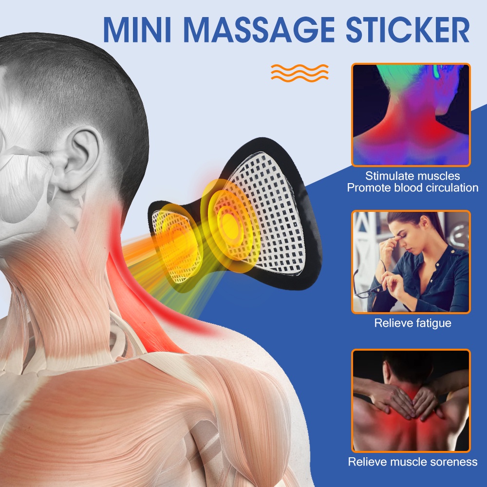 Suolaer EMS Neck Stretcher Electric Massager Cervical Massage Patch ...