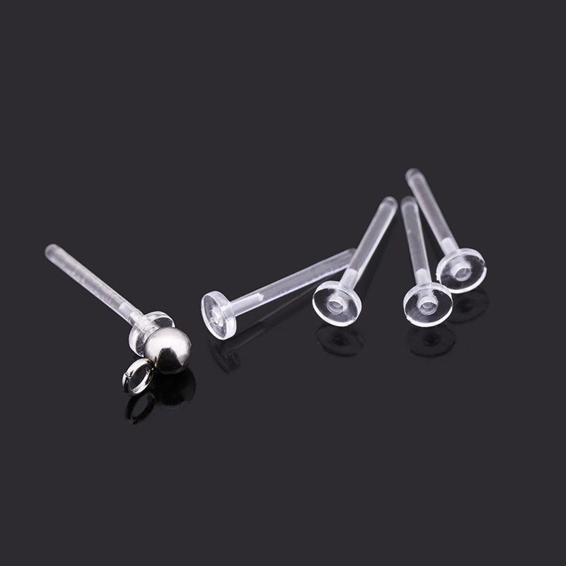 10Pcs Invisible See through Anti-Allergy Earrings Resin Earrings Ear ...