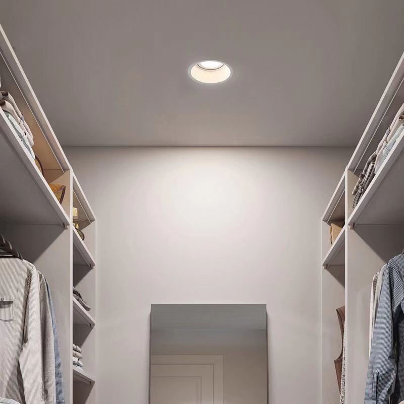 Round Anti-Glare Led SMD2835 Recessed Downlights Black/White Tri Color ...