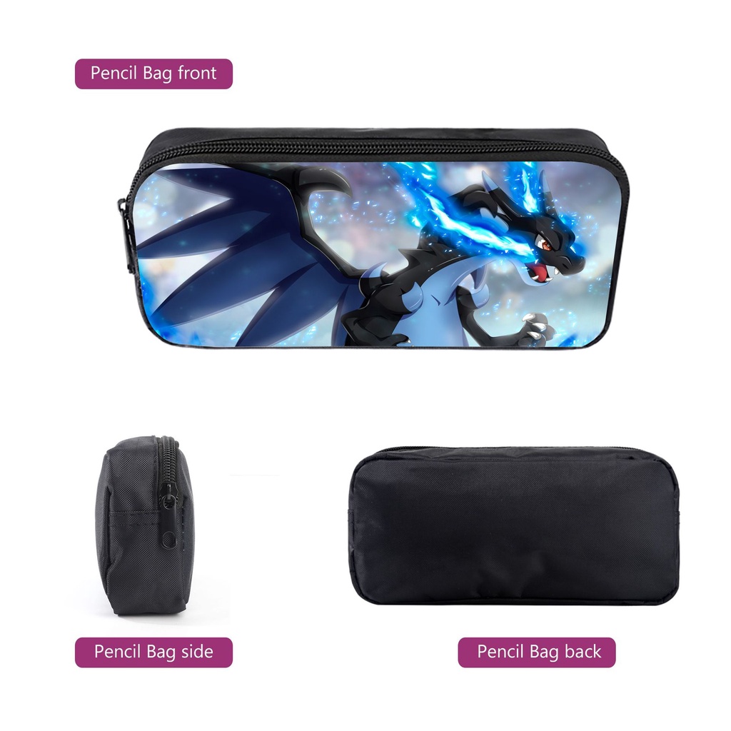 pokemon pikachu Backpack for kids charizard bag schoolbag Pencil Case ...