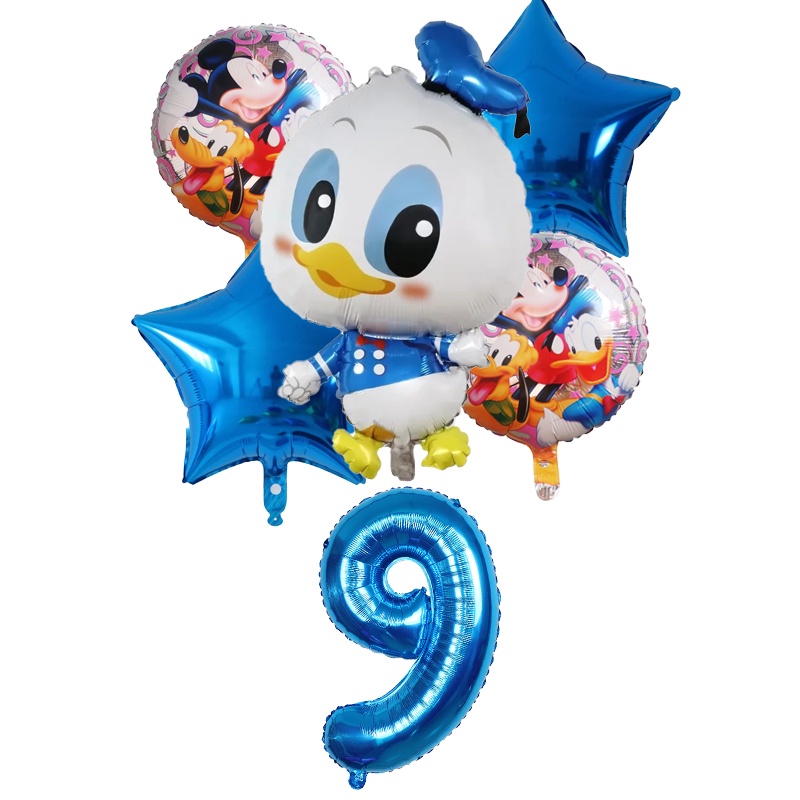 Popular Design 6Pcs/Set Cartoon Daisy Donald Duck Theme Balloons Mickey ...