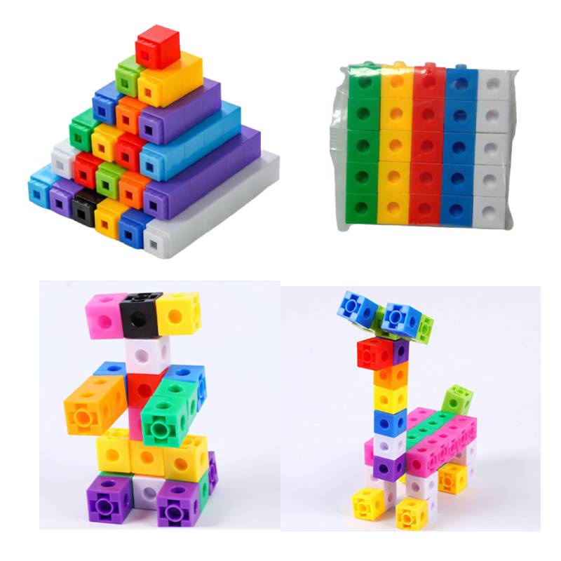 100pcs Math Linking Cubes Blocks Snap Cubes Link Cubes Link ...