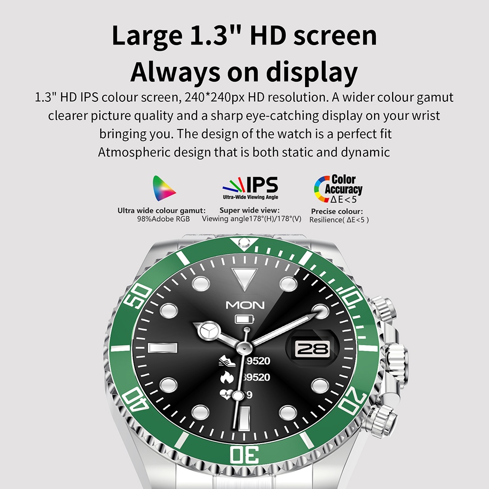 AW12 Pro Smart Watch Green water ghost Waterproof IP68 Fitness Tracker ...