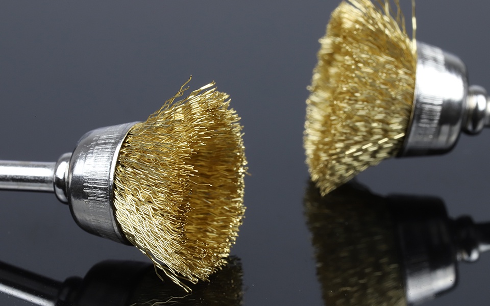 NINDEJIN 3/10pcs Brass Wire Brush Polishing Wheels for Dremel Rotary ...