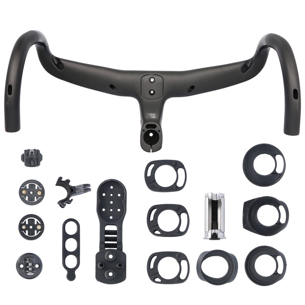 T1000 Carbon Fiber Bike Integrated Handlebar Internal/External Cable ...