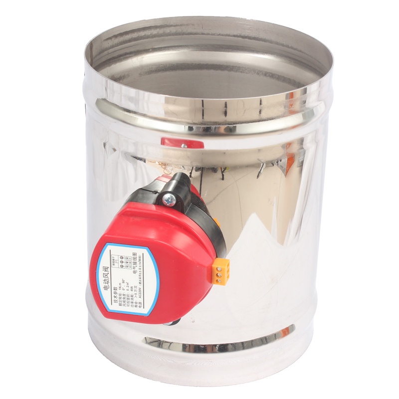 80/100/125/150/200mm stainless steel electric air duct damper valve ...