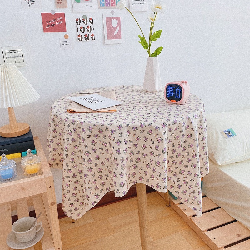 Tablecloth Round Camping Table Cover Picnic Cloth Student Livingroom ...
