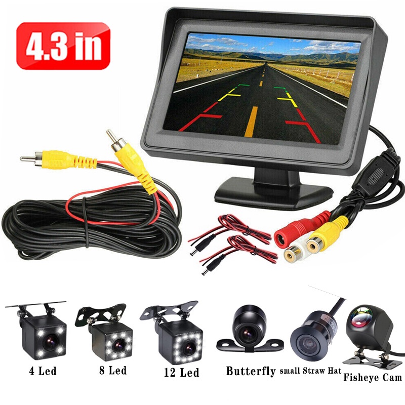 4.3 Inch Car Reverse Monitor Rear View Camera LCD Display with Night ...