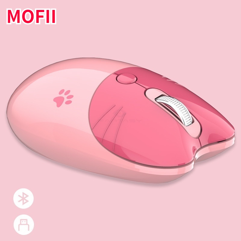 MOFII Silent Wireless Mouse Dual Mode Mouse Bluetooth Mute Mouse 2.4Ghz ...