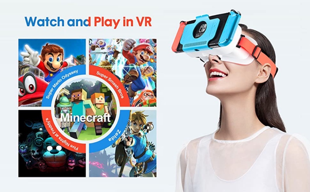 VR Headset for Nintendo Switch & Switch OLED 3D VR (Virtual Reality ...