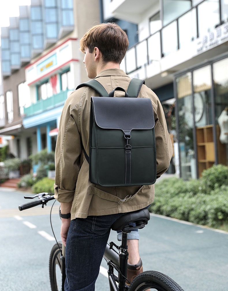 Iconzero Men's High-End Backpack Fashion Casual 15.6-Inch Laptop ...