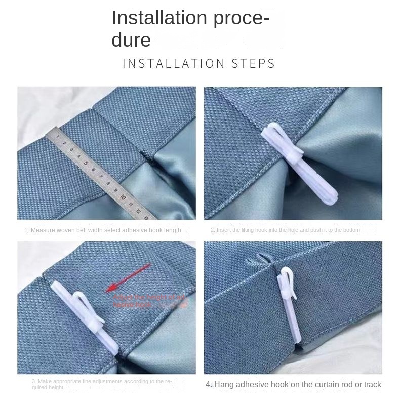 Thickened Korean Fold Adjustable Hook Lifting Korean Fold Hook Curtain ...