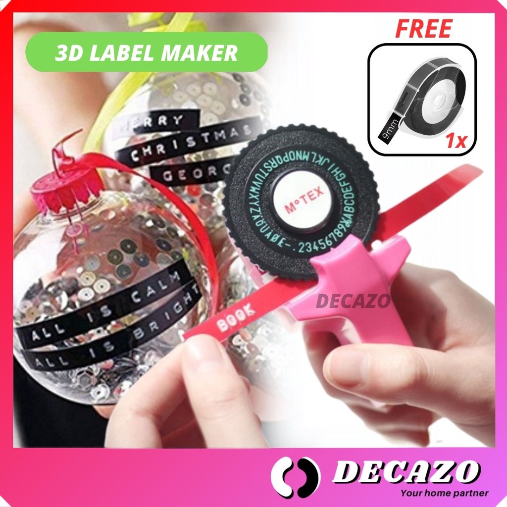 Label Tag Nama 3D Portable Label Maker Tagging Sticker Name Printer ...